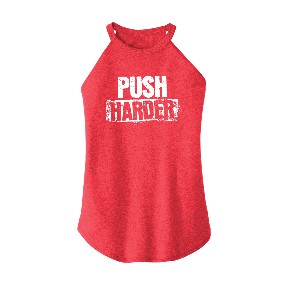 Fitness Tee Co. | Push Harder Women's District Rocker Tank | Women's ...