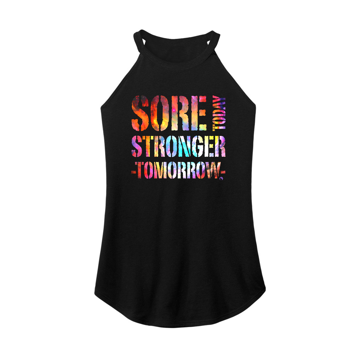 Fitness Tee Co. | Sore Today Paint Nebula Women's District Rocker Tank ...