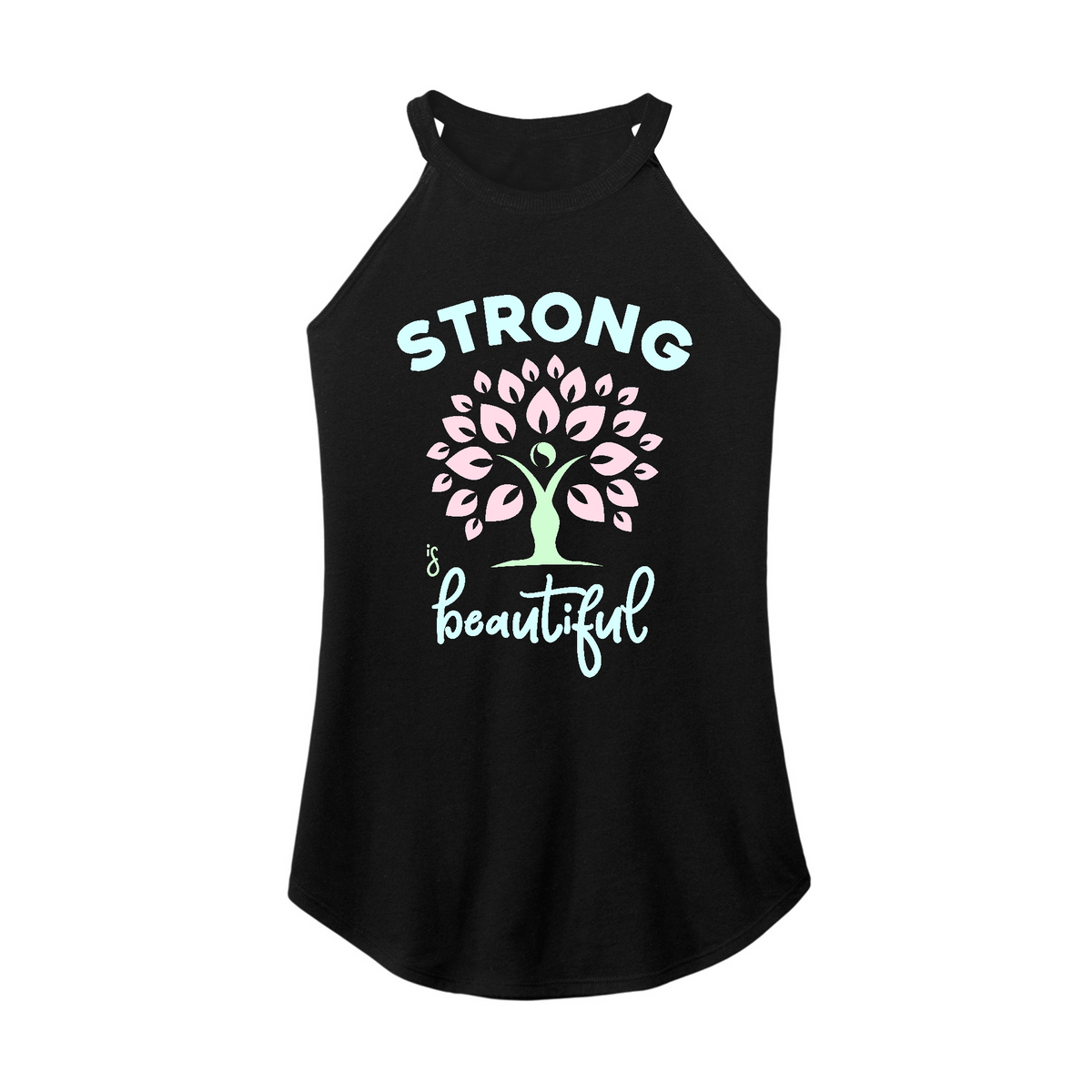 Fitness Tee Co. | Strong is Beautiful v1 Women's District Rocker Tank ...