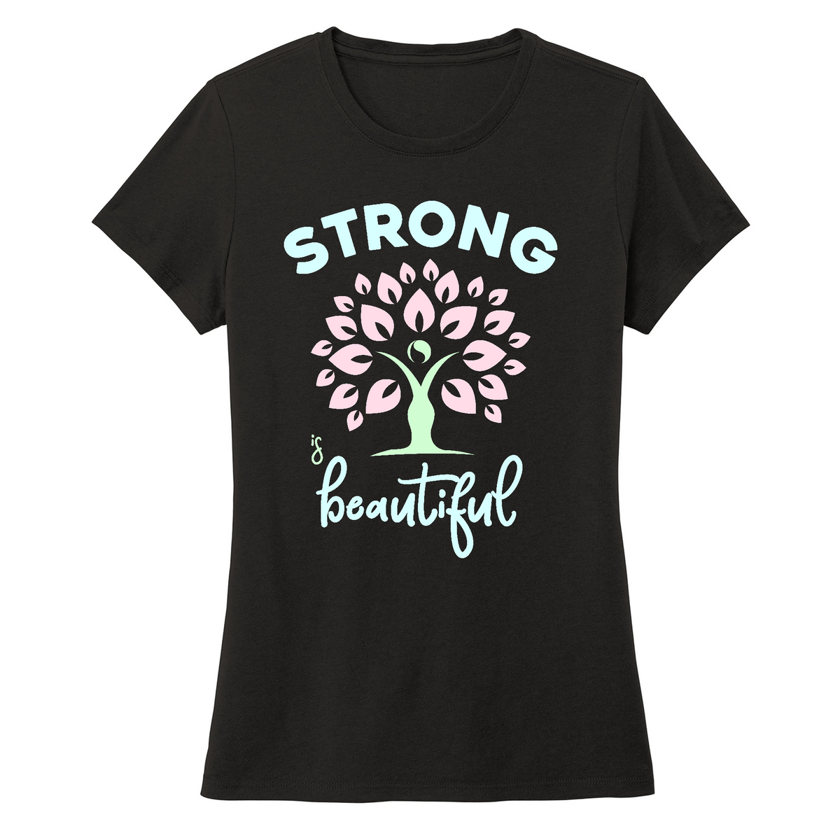 Fitness Tee Co. | Strong is Beautiful v1 District Women's T-Shirt ...