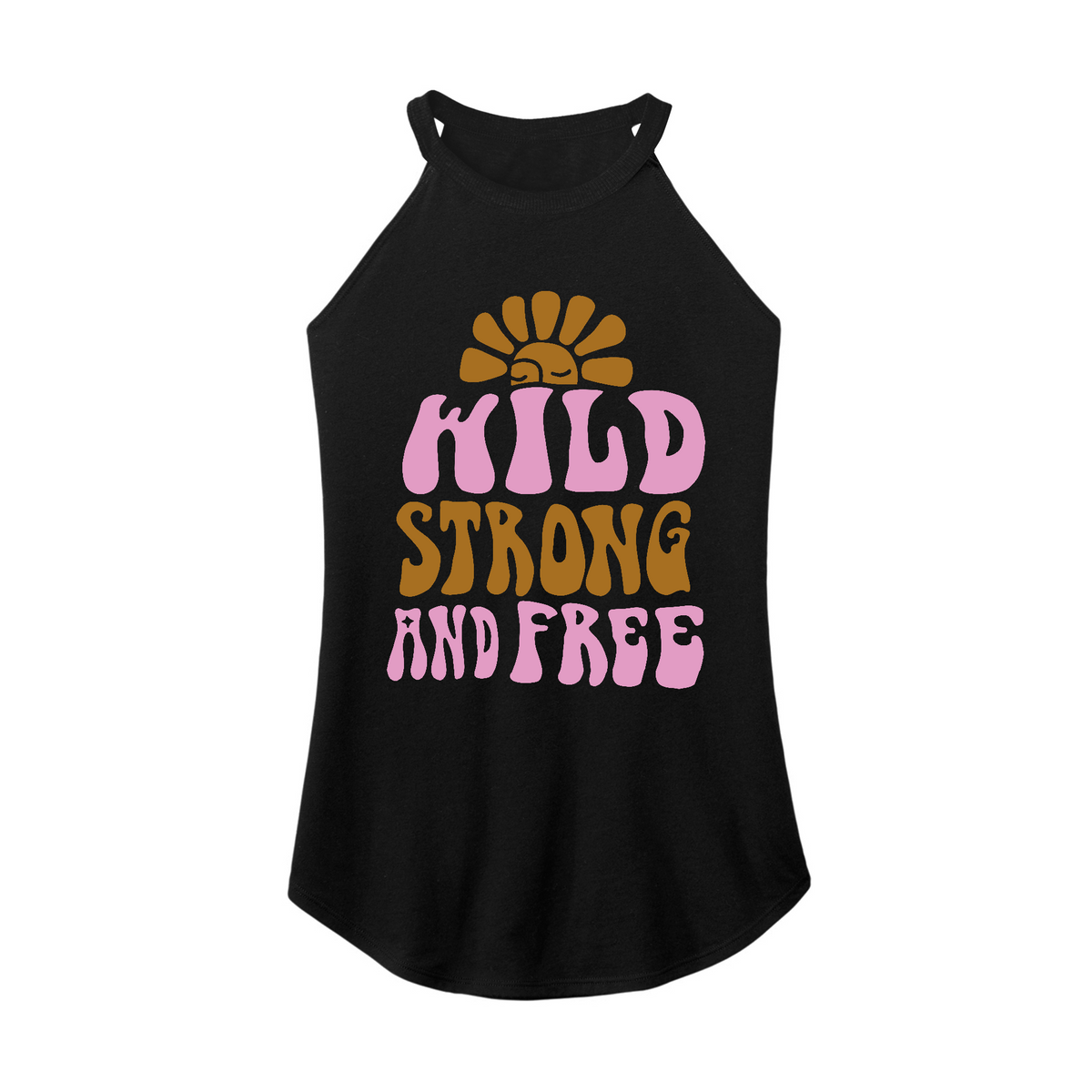 Fitness Tee Co. | Wild Strong and Free Women's District Rocker Tank ...