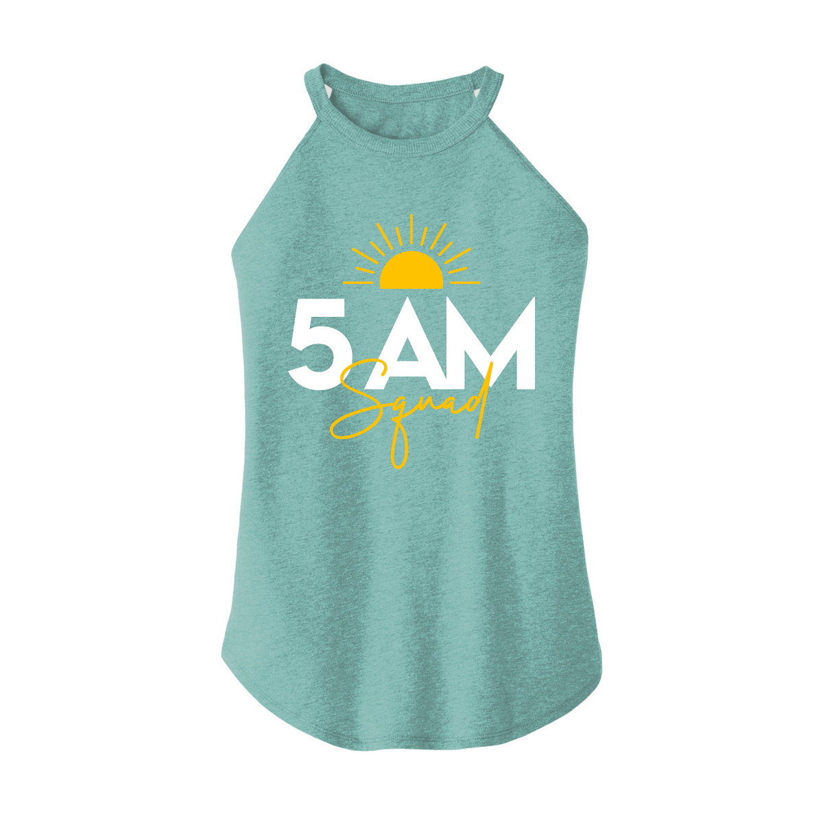 Fitness Tee Co. | PR129020 5AM Squad WHT Women's District Rocker Tank ...