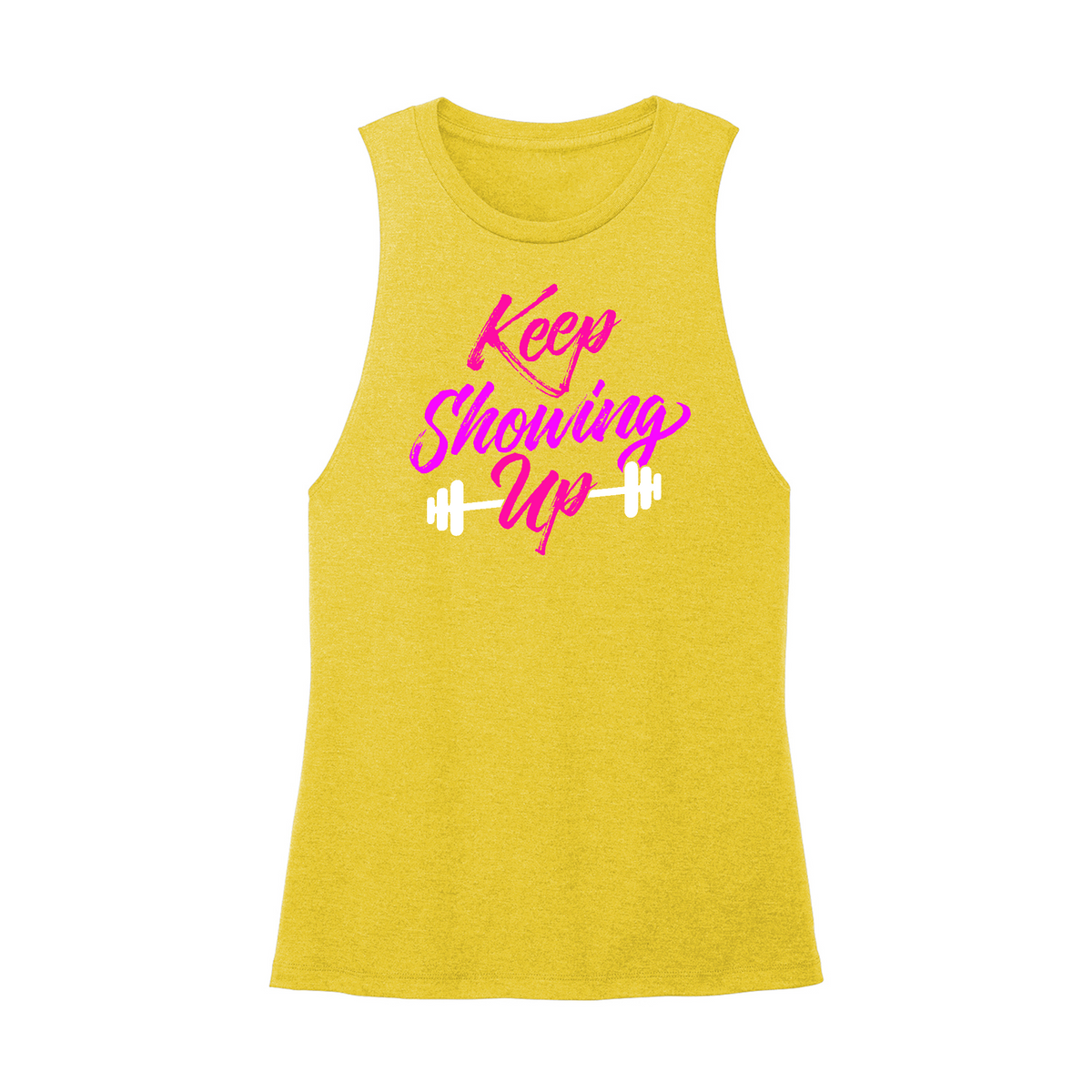 Fitness Tee Co. | PR129021 Keep Showing Up District Women's Muscle ...