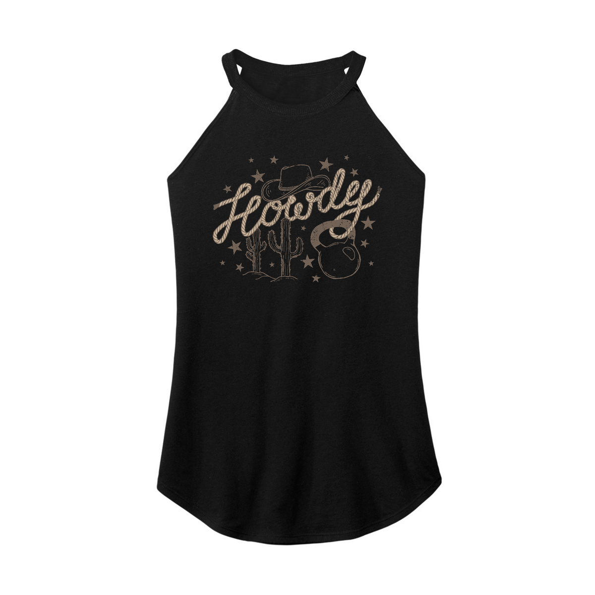 Fitness Tee Co. | Howdy Women's District Rocker Tank | Women's Flowy ...