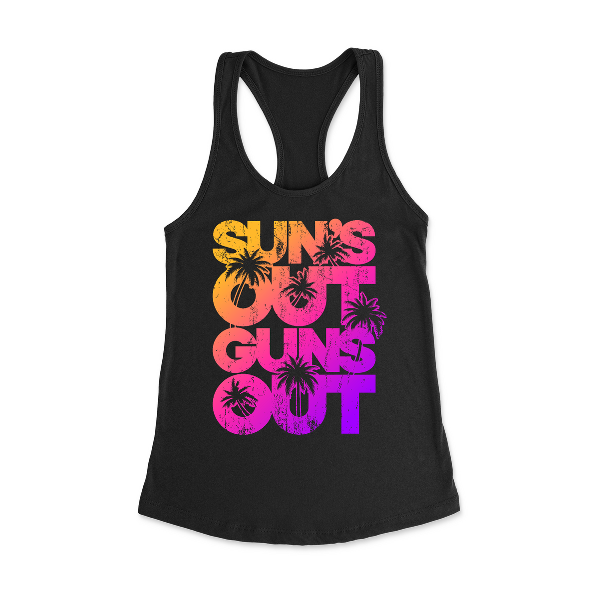 Fitness Tee Co. | Suns Out Guns Out Ideal Racerback Tank | Stay ...
