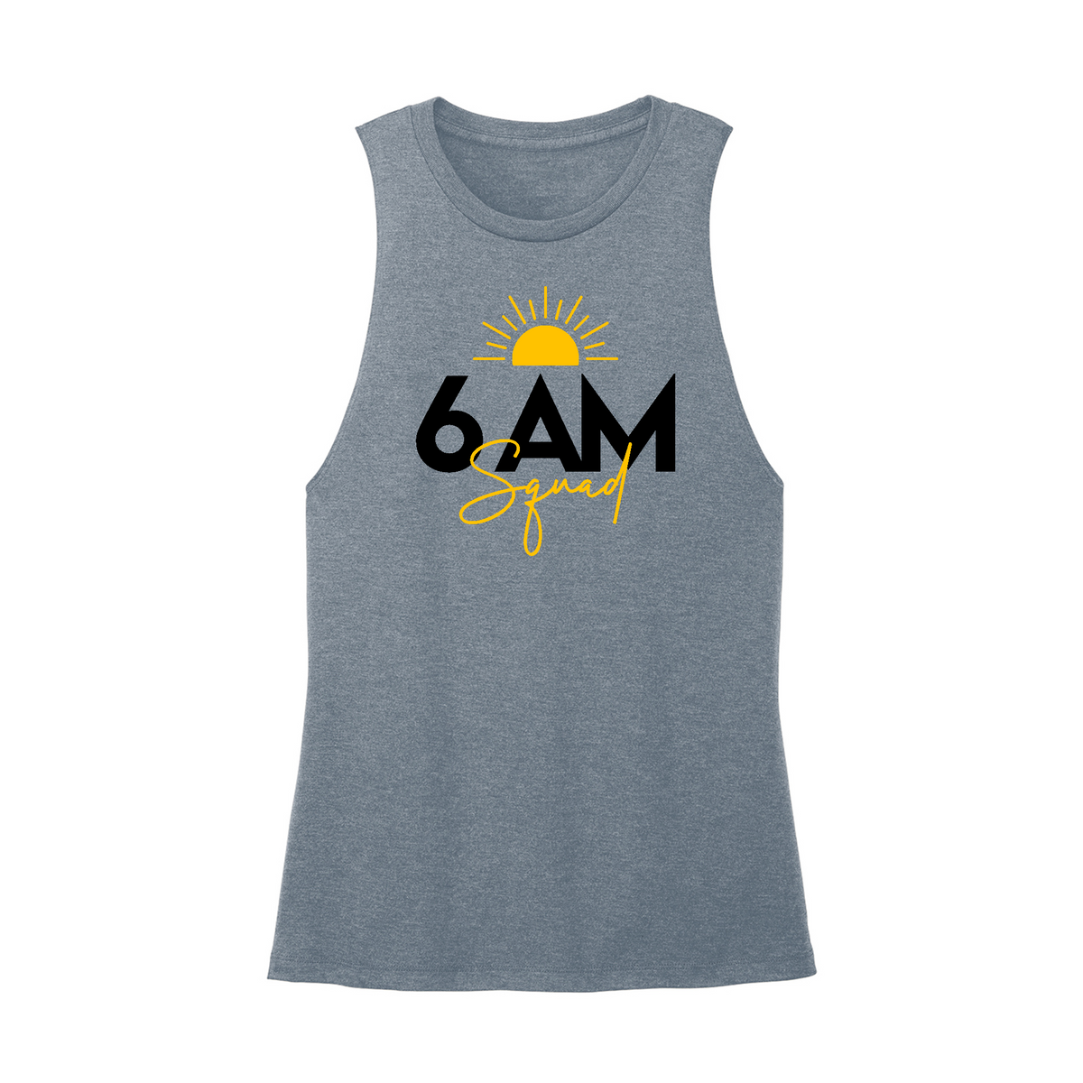 Fitness Tee Co. | 6AM Squad Blk District Women's Muscle Tanks | Women's ...