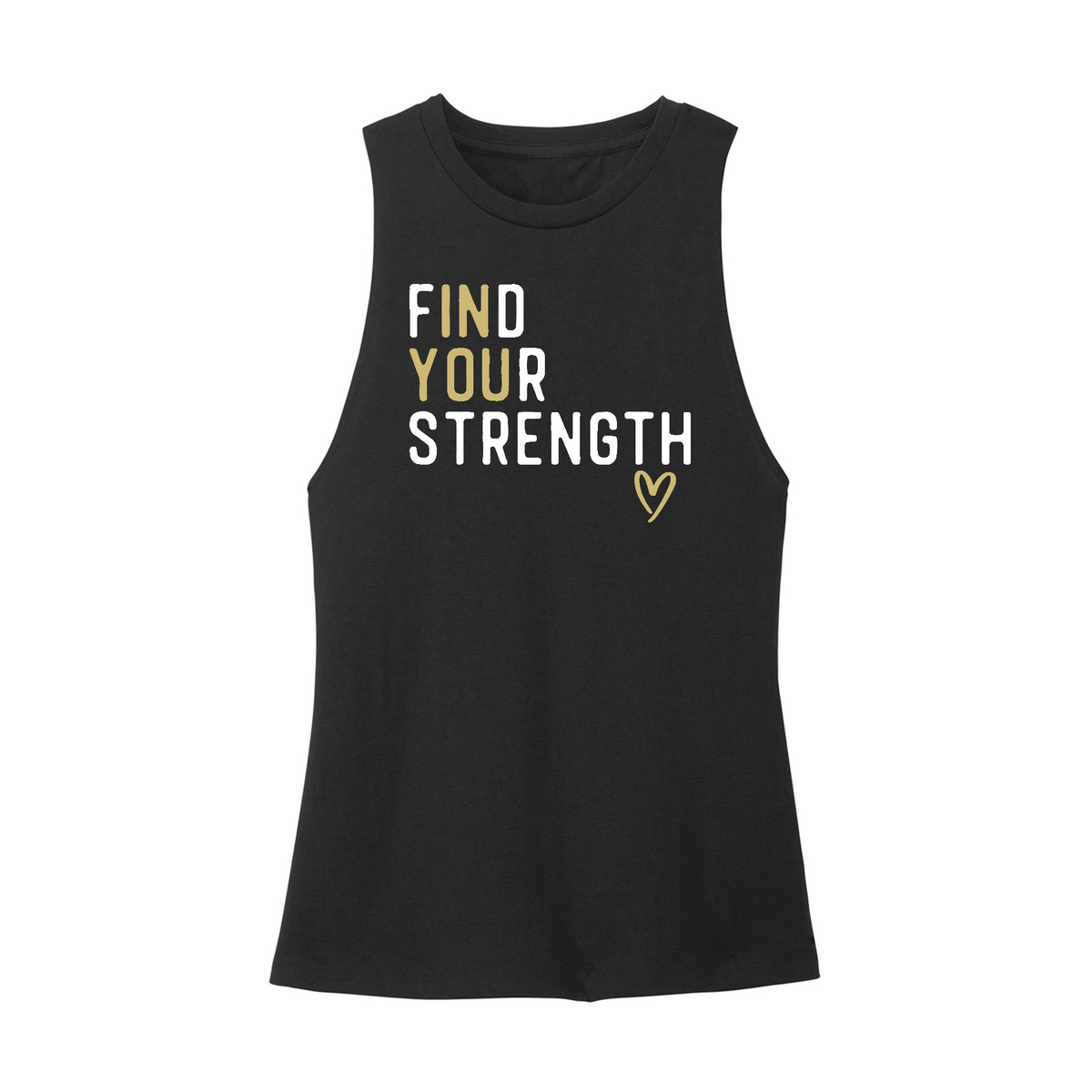 Fitness Tee Co. | Find Your Strength WHT District Women's Muscle Tanks ...