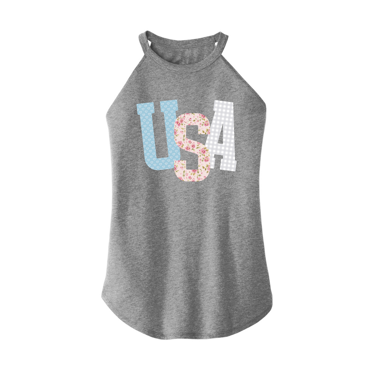 Fitness Tee Co. | USA Pattern Women's District Rocker Tank | Women's ...