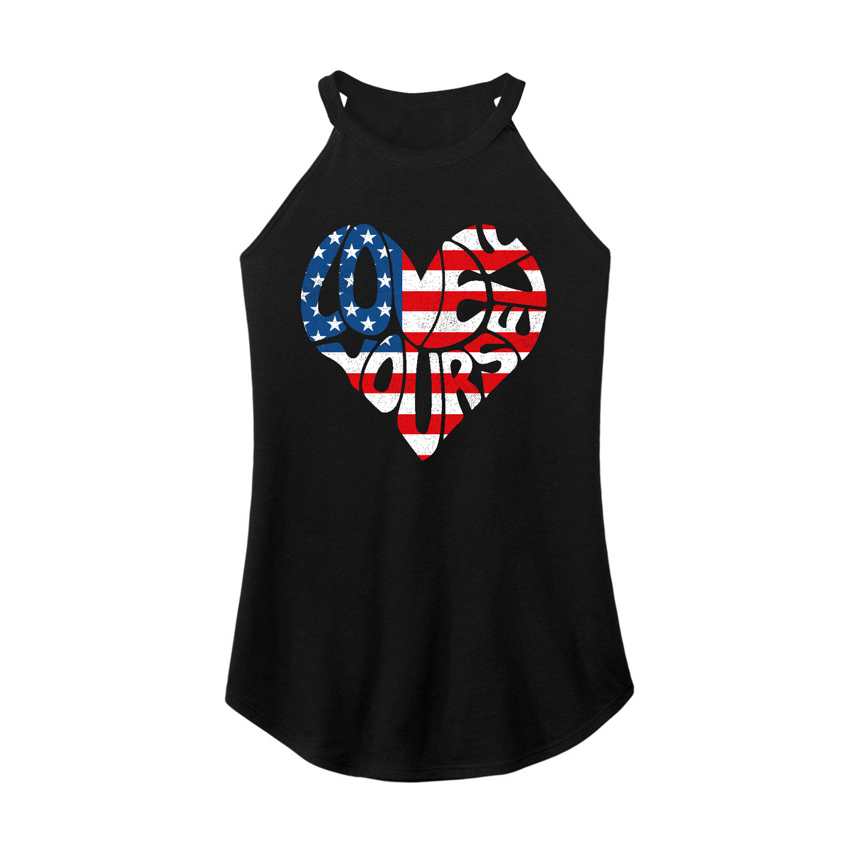 Fitness Tee Co. | USA Love Yourself Women's District Rocker Tank ...