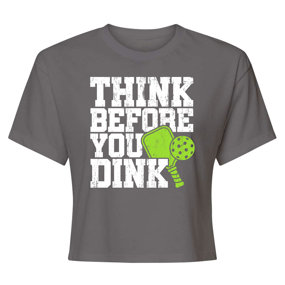 Fitness Tee Co. | Think Before You Dink Ideal Crop Top T-Shirt | Womens ...