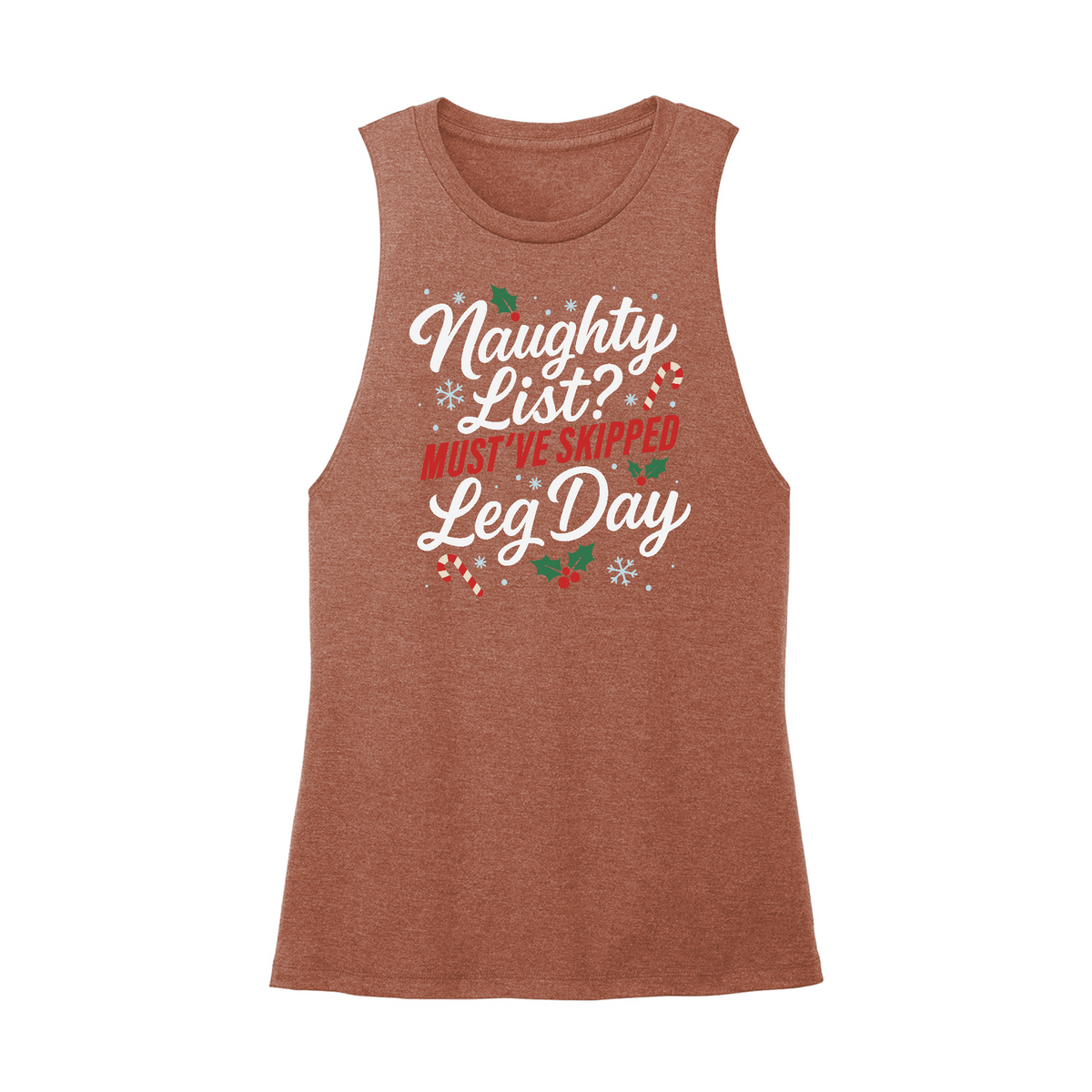 Fitness Tee Co. | Naughty List Wht District Women's Muscle Tanks ...