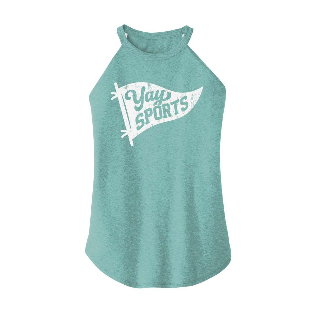 Fitness Tee Co. | Yay Sports Flag WHT Women's District Rocker Tank ...