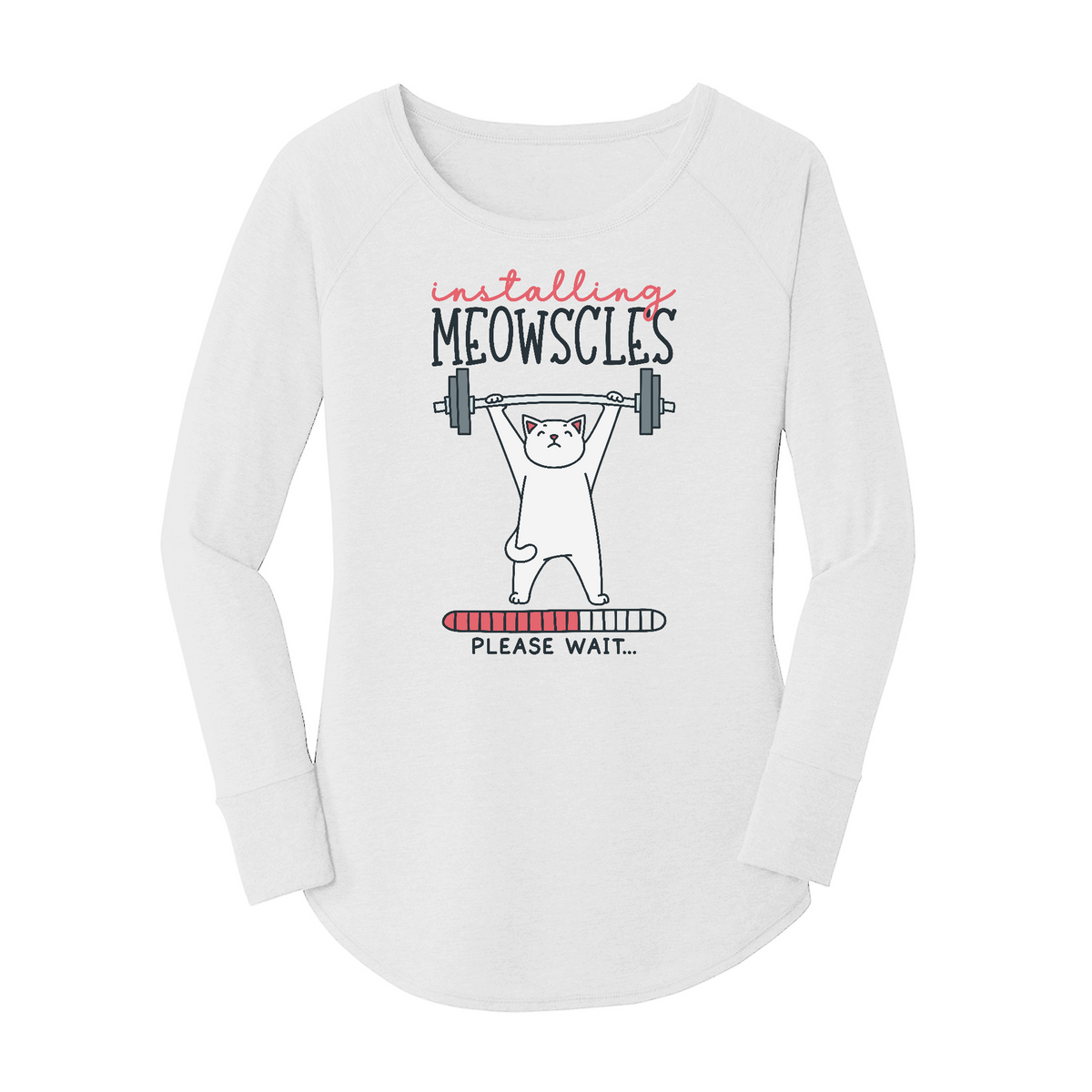 Fitness Tee Co. | Installing Meowscles District® Women’s Long Sleeve ...