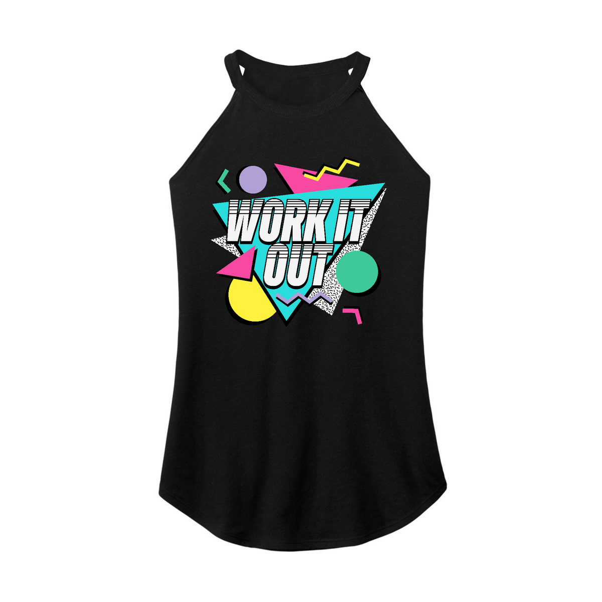 Fitness Tee Co. | Work It Out Women's District Rocker Tank | Women's ...