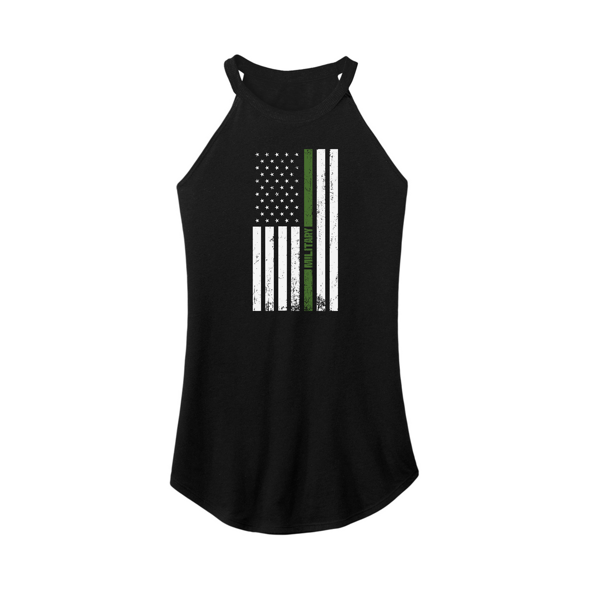 Fitness Tee Co. | Military Flag Fitted Rocker Women's Tank | Women's ...