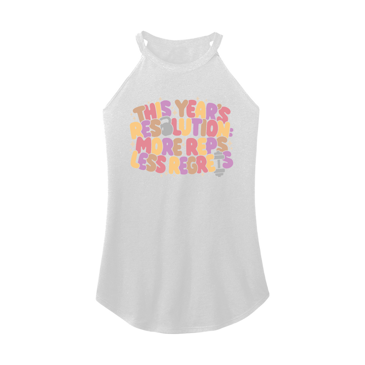 Fitness Tee Co. | Resolution Women's District Rocker Tank | Women's ...